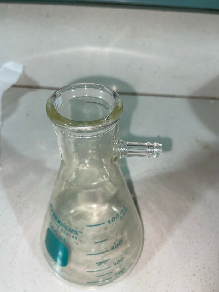 Pyrex Plus 500mL Glass Filtering Erlenmeyer Flask - Excellent Condition ...