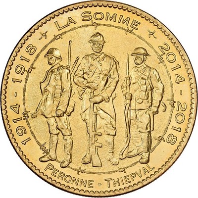 [#1525697] France, Token, Thiepval - Somme - Buste de soldat, 2014 ...