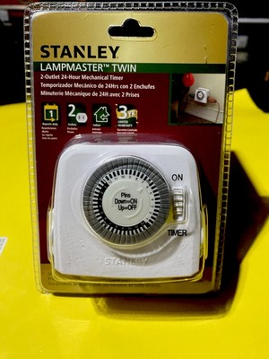 Stanley Lampmaster Twin 2 Outlet 24 Hour Mechanical Timer | eBay