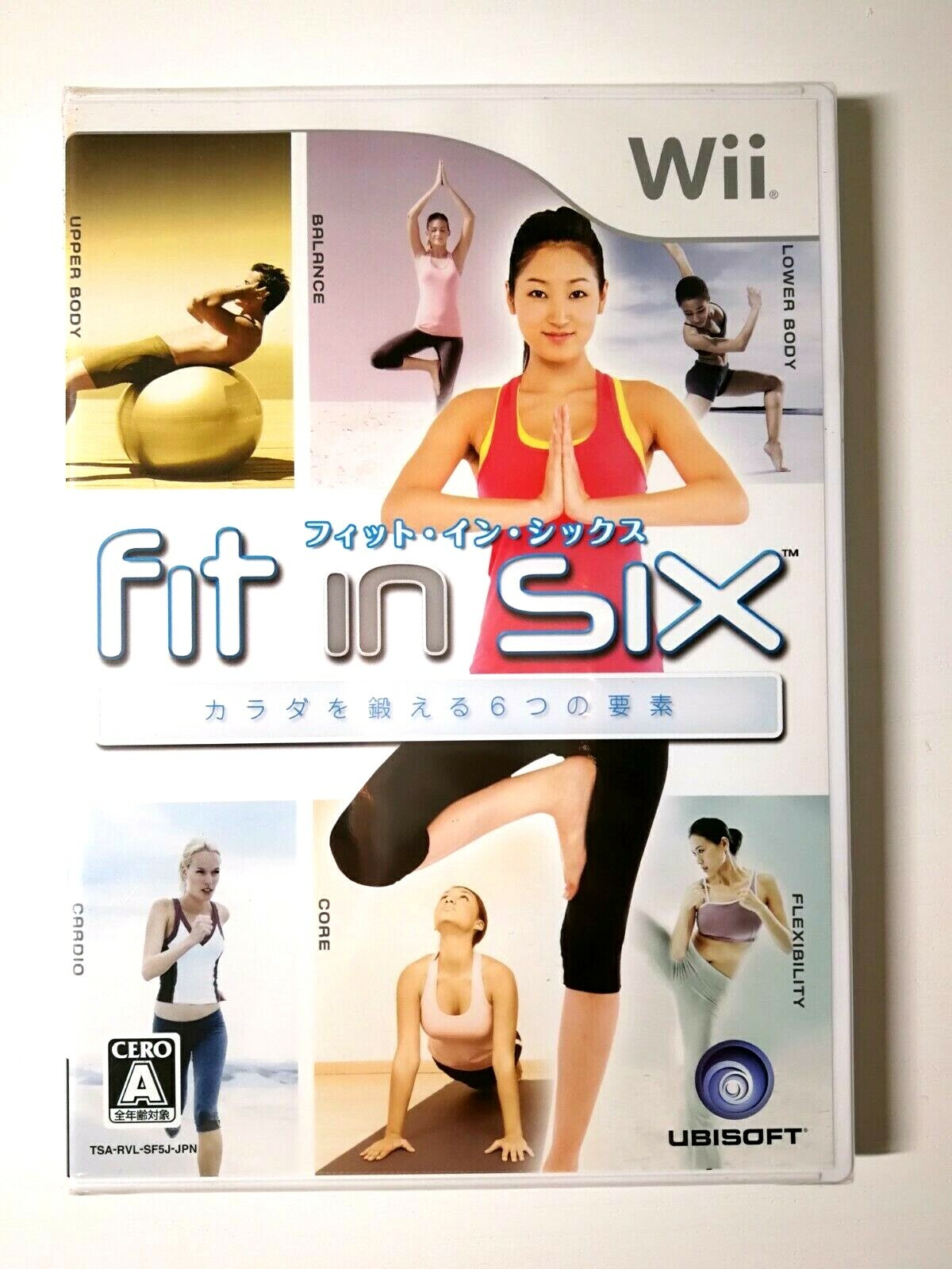 Wii Game FIT IN SIX :11 SPORTS Shape Body Fitness YOGA Nintendo Japan ...