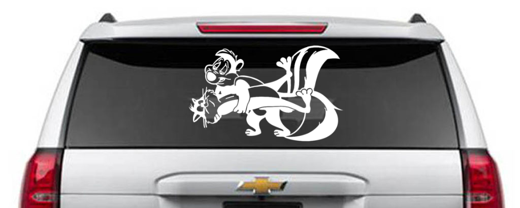 Pepe Le Pew Car Decal / Le Pew Bumper Sticker / Cartoon Character ...