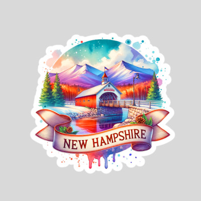 New Hampshire sticker vinyl decal state outline novelty laptop mug ...