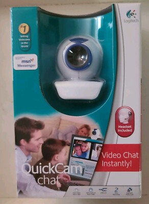 Logitech QuickCam Chat USB 2 Web Cam Video Chat Headset Included ...