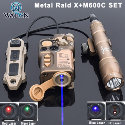 Tactical Power RAID X Metal Laser Red Green Blue IR Strobe WD M600C ...