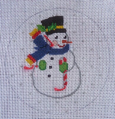 Carol Dupree Frosty Snowman Circle Handpainted Needlepoint Canvas CD ...