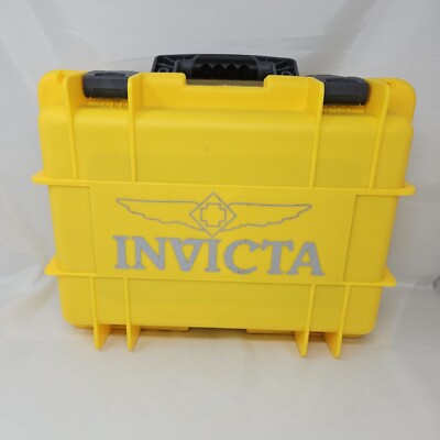 INVICTA 8 Slot Diver Watch Box/Case Yellow Impact Resistant Case ...