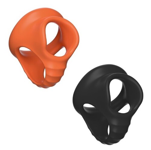 QUAD BALL Silicone 4 Way Cock Ring With Ball Splitter Sling Male Sex ...