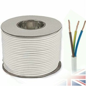 White Round Flexible Cable 2 3 4 5 Core 0.75mm 1mm 1.5mm 2.5mm Flex ...
