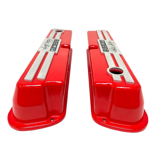 Ford Small Block 289, 351W Red Valve Covers - Billet Top - CS Shelby ...