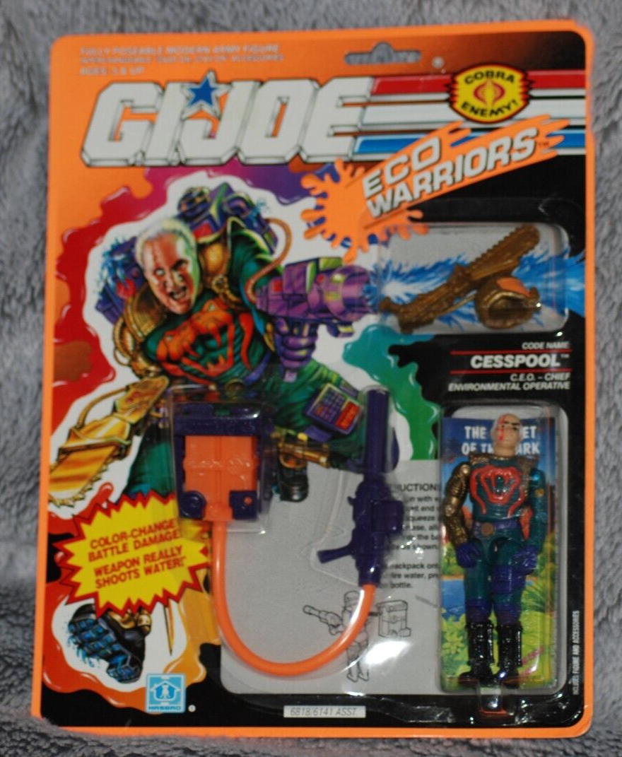 1991 Hasbro Gi Joe 3 3/4" 1/18 Scale Cobra Cesspool V1 Eco Warriors ...