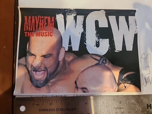 WCW Mayhem The Music Album Release Promo Sticker | eBay