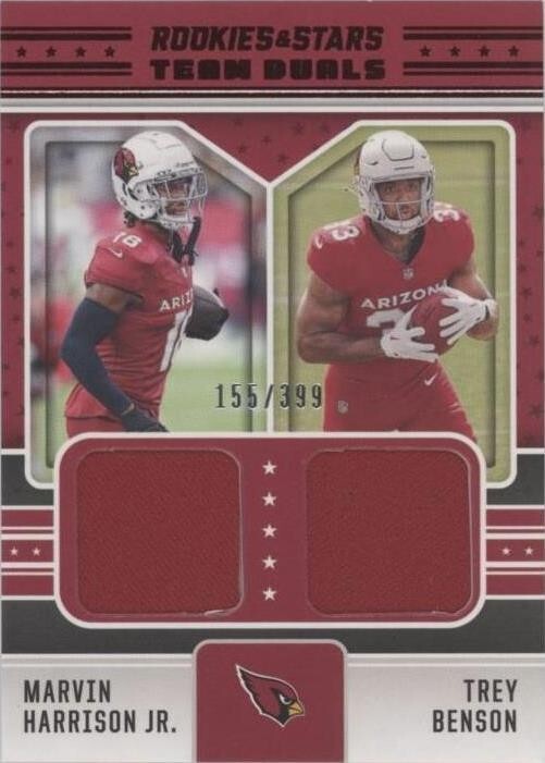 2024 Panini Rookies & Stars - Team Duals Trey Benson, Marvin Harrison ...