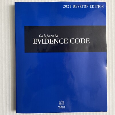 CALIFORNIA EVIDENCE CODE 2021 DESKTOP EDITION - New | eBay