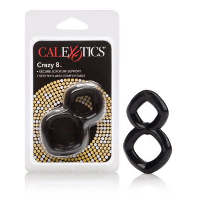 Cal Exotics Crazy 8 Cock Ring Black - Male Balls Support Penis Enhancer ...