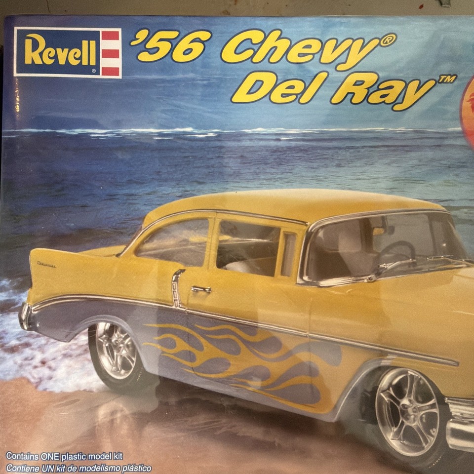 Revell 1:25 1956 Chevy Del Ray California Wheels Model Kit NEW IN ...