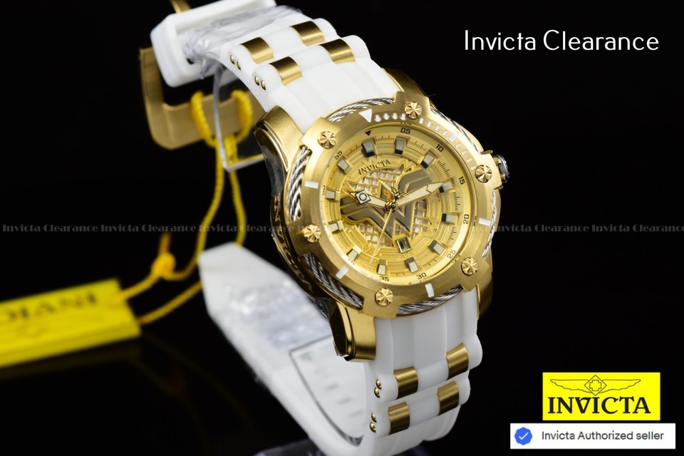 EXTREME RARE INVICTA Women's DC COMICS Wonder Woman Yellow Gold Plated ...