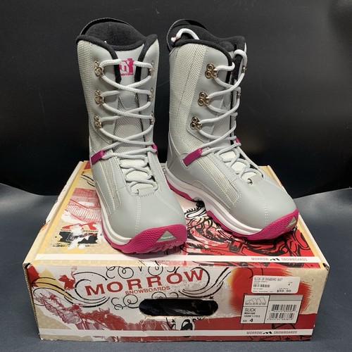 Morrow Snowboard Boots Slick Jr M05411040 Youth Size 4, Gray White Pink ...