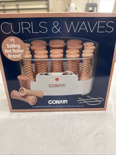 Conair Compact Multi-Size Hot Rollers, Coral - Curls & Waves (HS38N) 20 ...