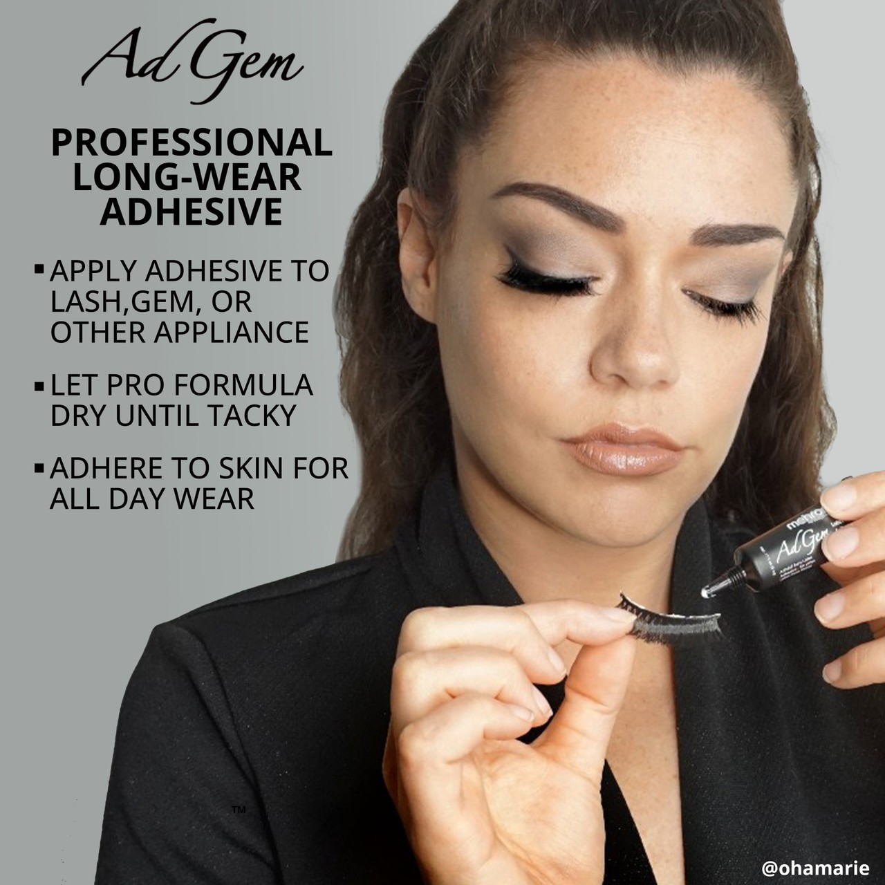 Mehron AdGem face body adhesive gem glitter lash cosmetic application ...