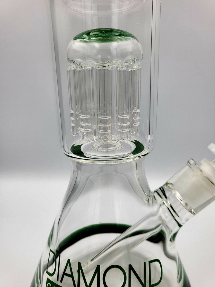 DG Diamond Glass 7mm Heavy Tree MultiArm Perk 17" Beaker Bong | eBay