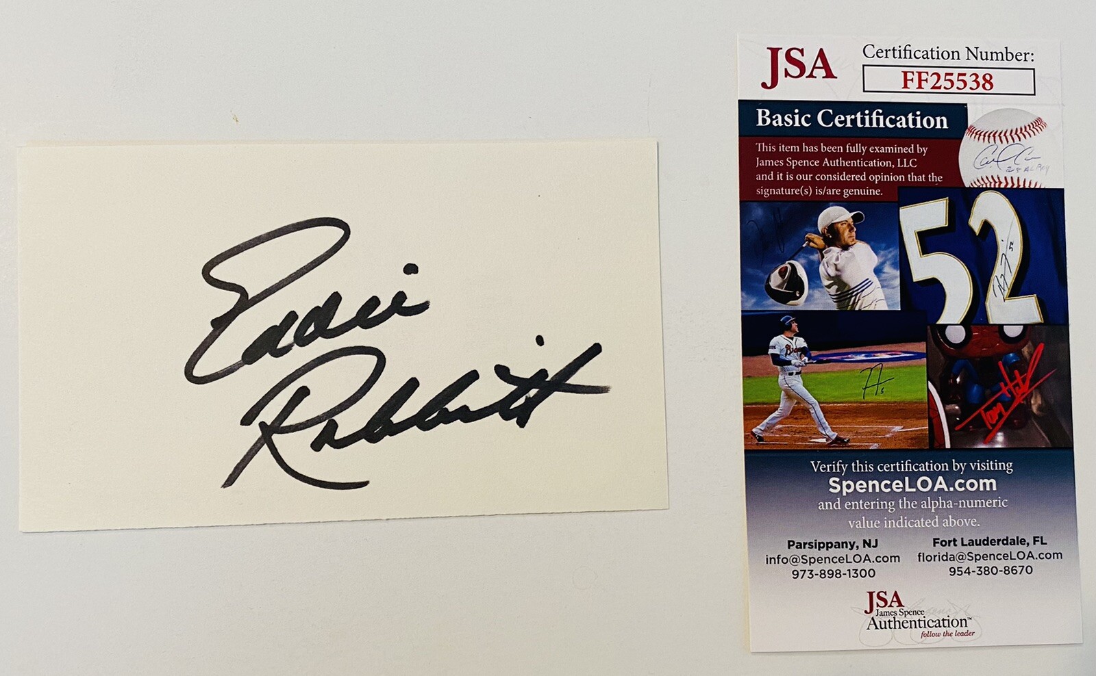 Eddie Rabbitt Signed Autographed 3x5 Card JSA Certified Country Music ...