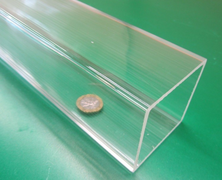 Acrylic Square Tube Clear Extruded 2.50" SQ x .125" Wall x 72" Length ...
