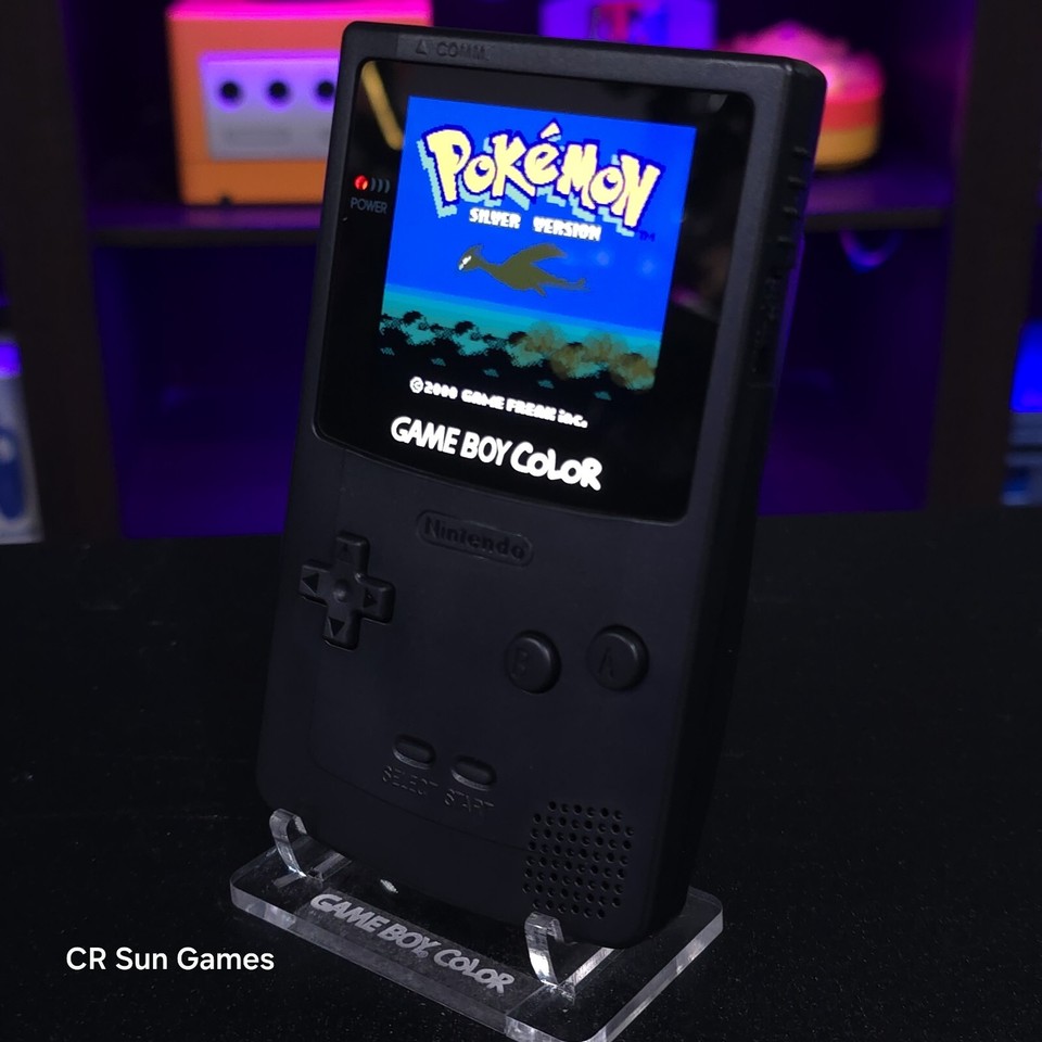 Black Gameboy Color Console OLED Touch Screen And USB-C Rechargeable ...