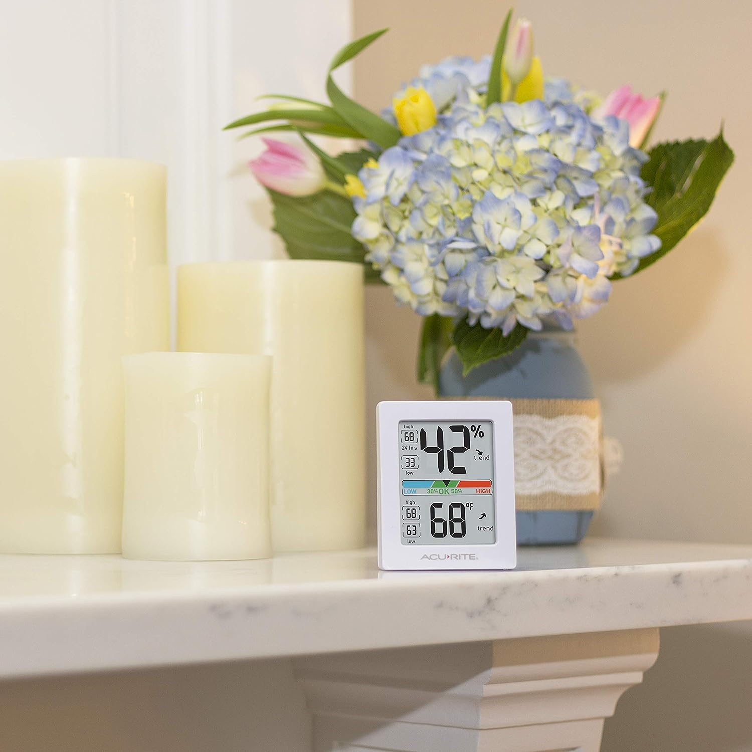 AcuRite Humidity Meter Hygrometer and Indoor Digital Thermometer with ...