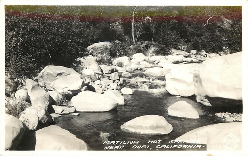 Frashers RPPC Postcard Matilija Hot Springs near Ojai CA Ventura County ...