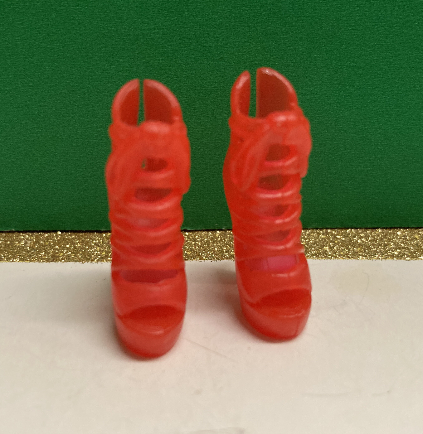 Mattel Modern Barbie SHOES Red GLADIATOR Heels Red Shoes | eBay