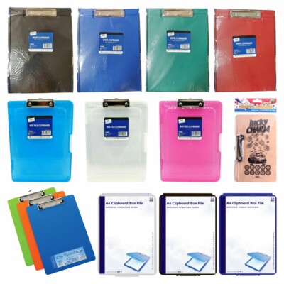 A4 Clipboard Box File - Storage Filing Clip Board Case Document Home ...