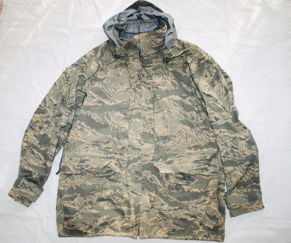 GENUINE USAF APECS ABU GORE TEX TIGER STRIPE ALL PURPOSE PARKA - LARGE ...