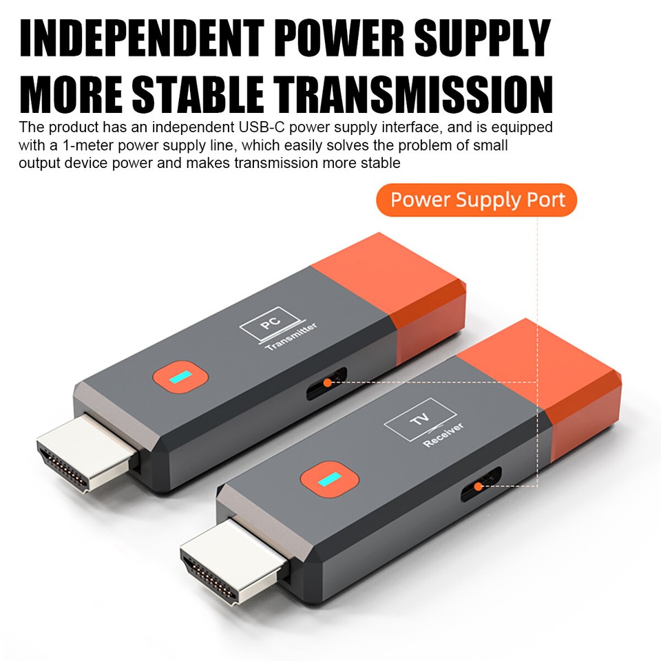 Full HD Wireless HDMI Extender HDTV Transmitter & Receiver for PC TV ...