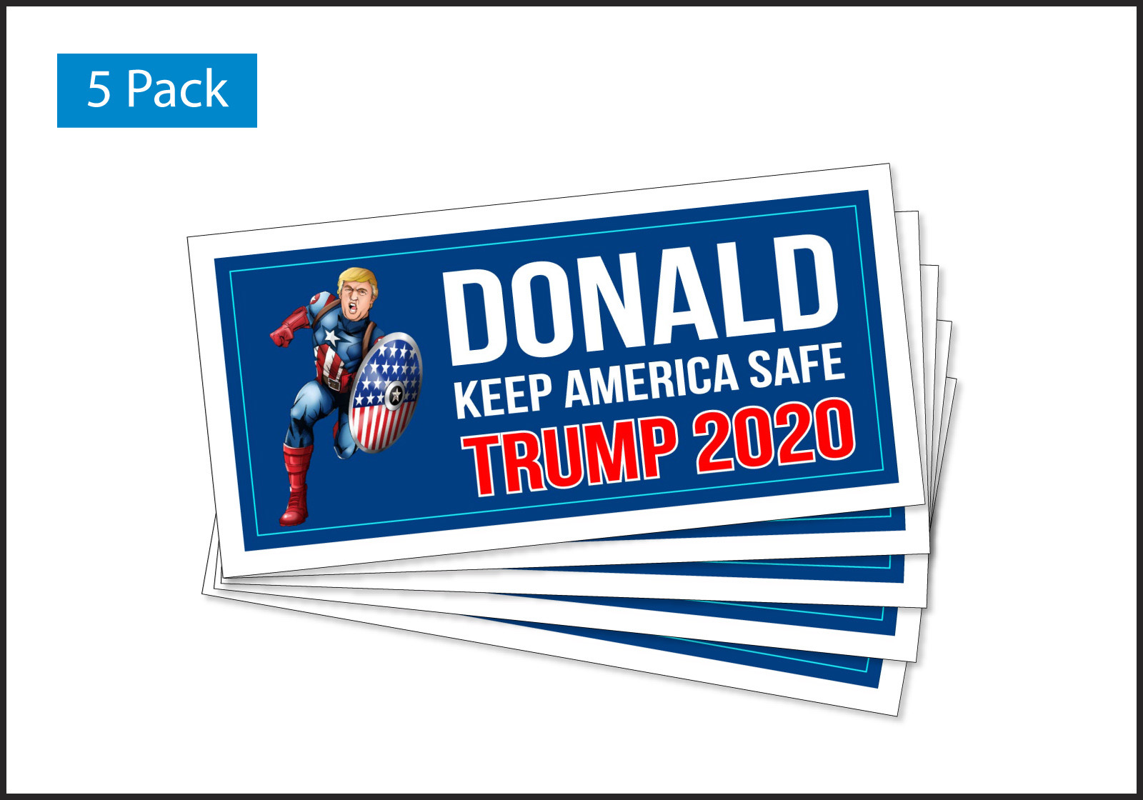 5-Pack Car Magnets - Donald Keep America Safe Trump 2020 Trm312 | eBay