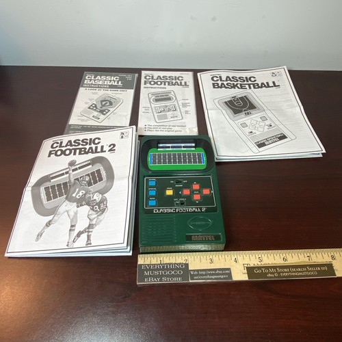 2002 Mattel Retro Classic Football 2 Electronic Handheld Game ...