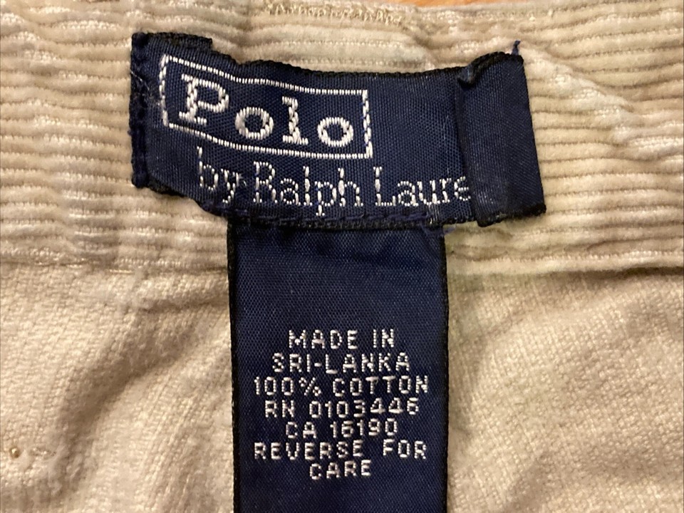 Polo Ralph Lauren Boys Brown Tan Corduroy Pants Tag Kid Size 7 Act Size ...