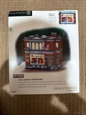 Department 56 "Harley Davidson City Dealership" Snow Village #56.59202 ...