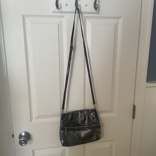 Hammitt VIP Medium Brushed Silver Metallic Fold Over Crossbody Bag ...