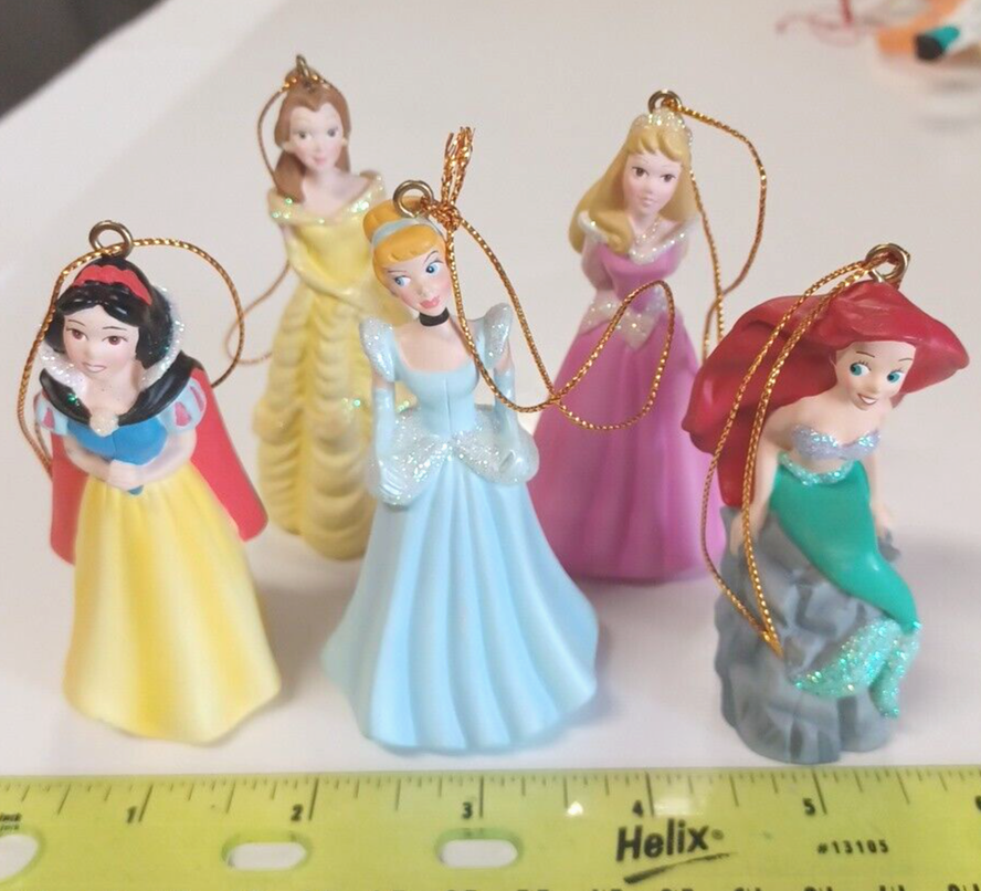 Disney Princesses Ornaments Lot of 5 - RARE HARD TO FIND EXCLUSIVE WALT ...