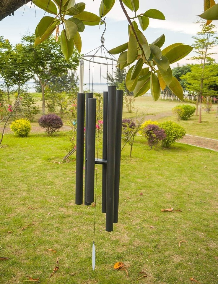 66" Extra Large Wind Chimes, Deep Tone Wind Chimes Outdoor with 6 Metal ...