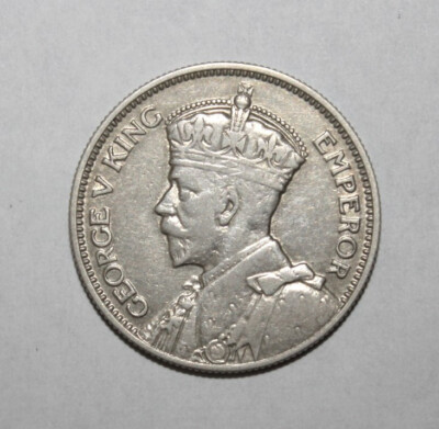 S3 - New Zealand 1 Shilling 1935 Very Fine + / Extremely Fine Silver ...