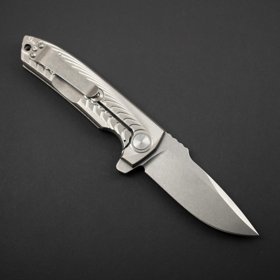 RARE! Les George VECP, Morph Milled Titanium, 204p Blade, Framelock/Flipper | eBay