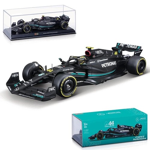 F1 1:24 Scale 2023 Lewis Hamilton Mercedes AMG W14 Diecast Car & Driver ...