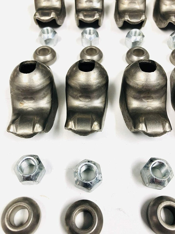ROCKER ARMS Kit/16+PUSHRODS 1987-95 Chevy SB 305 350 self-aligning w ...