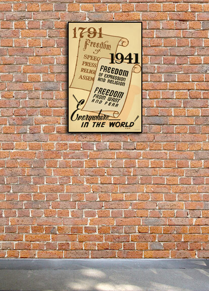 "Freedom Everywhere" Vintage Style 1941 WPA Poster - 24x36 | eBay