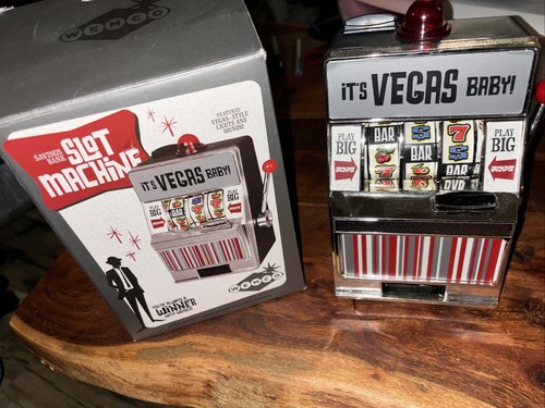 New Open Box Wemco Novelty Slot Machine Coin Bank Las Vegas | eBay