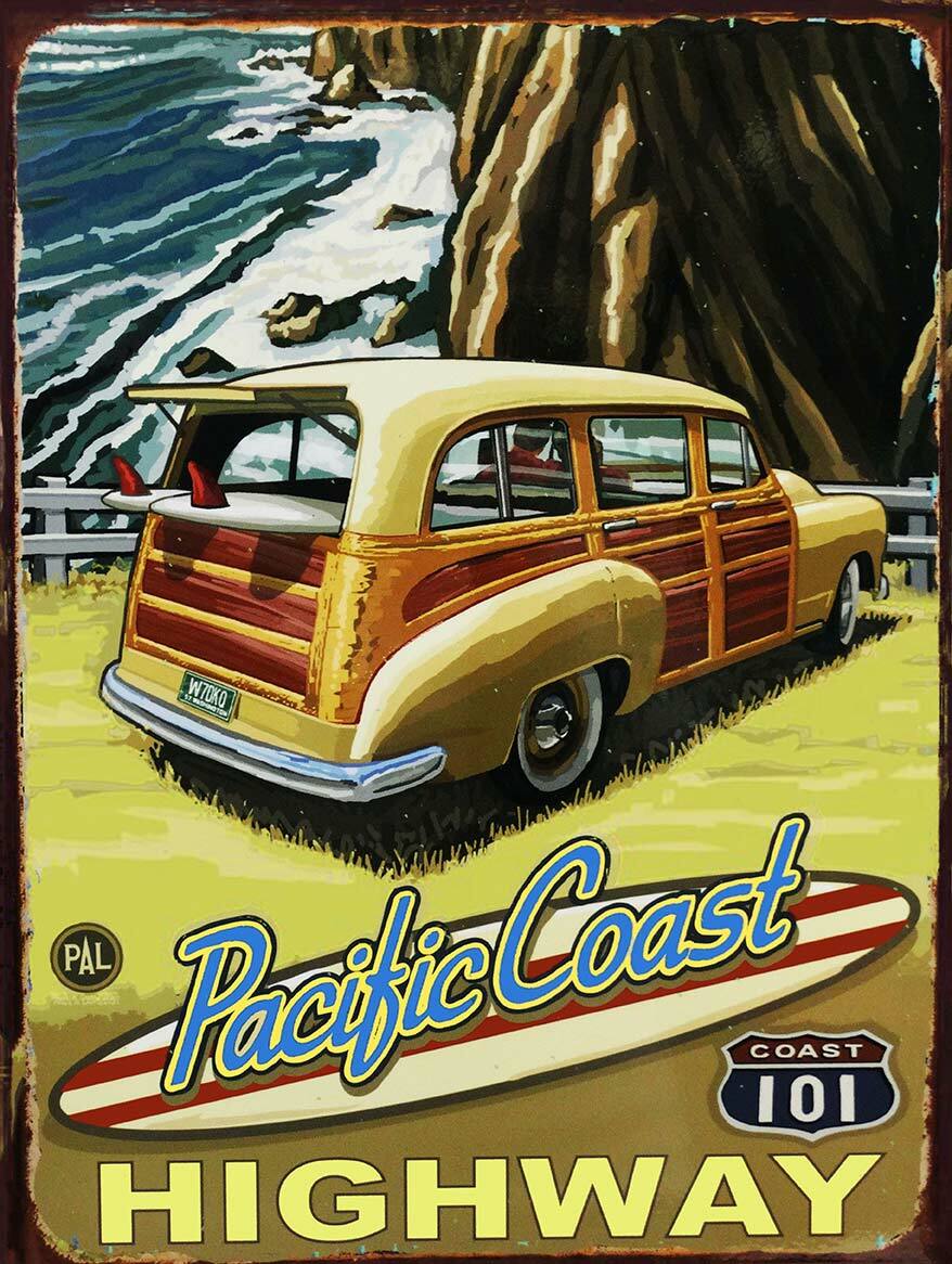 Pacific Coast Hwy 101 Metal Sign | eBay