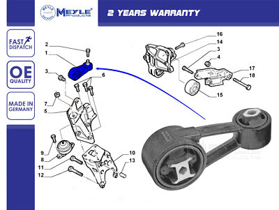 FOR 407 EXPERT CITROEN C5 C6 C8 RIGHT UPPER ENGINE MOUNTING ANTI TORQUE ...