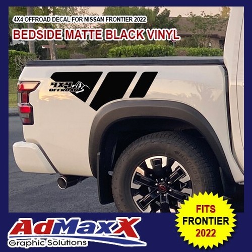 4x4 Offroad Bedside Decals for Nissan Frontier 2022-25 (Matte Black) | eBay