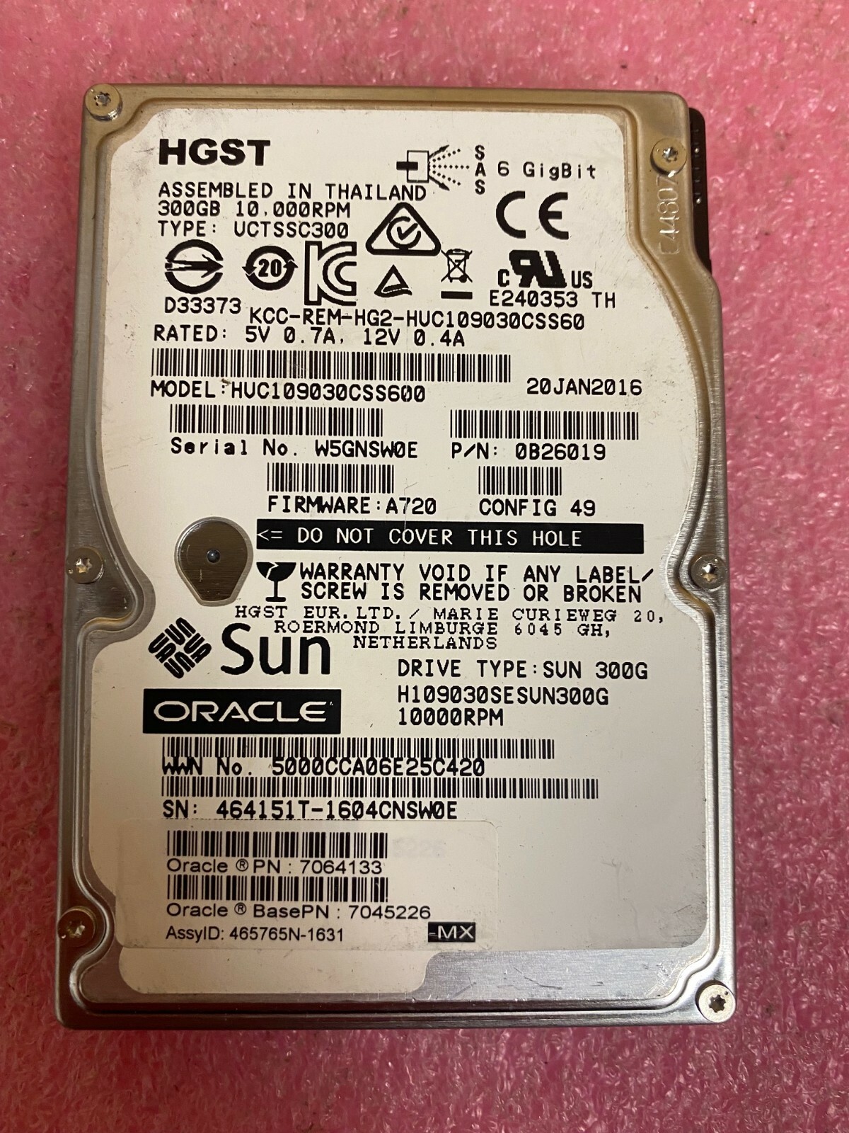 HGST Sun Ultrastar HUC109030CSS600 300 GB SAS 2 2.5 in Enterprise Drive ...